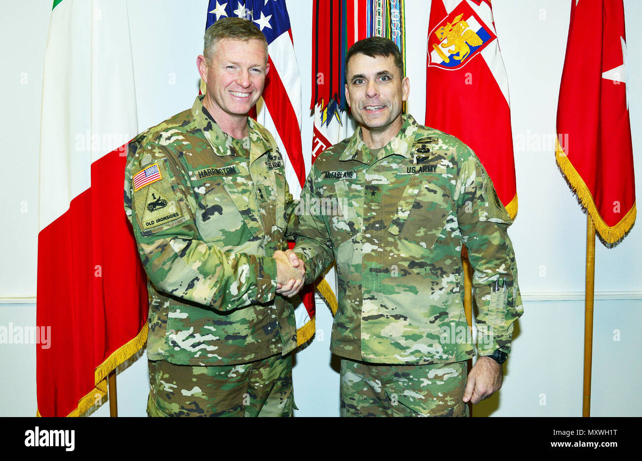 From left, Maj. Gen. Joseph P. Harrington, U.S. Army Africa Commanding ...
