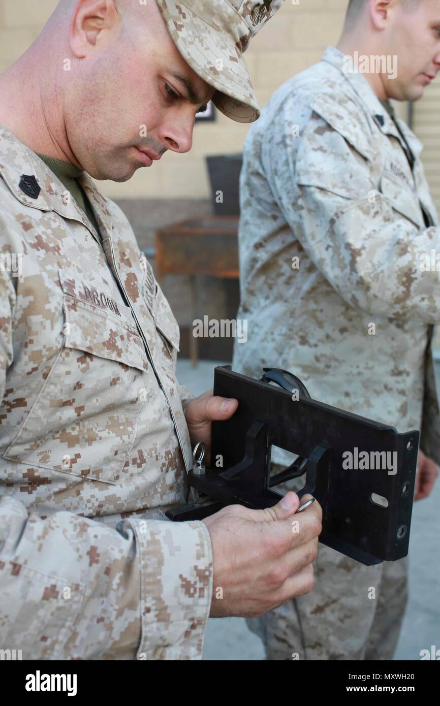 U.S. Marine Gunnery Sgt. Daniel Broom, a machinist with Reparable ...