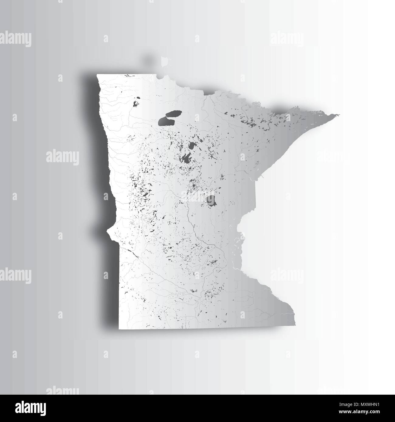 Minnesota outline vector hi-res stock photography and images - Alamy