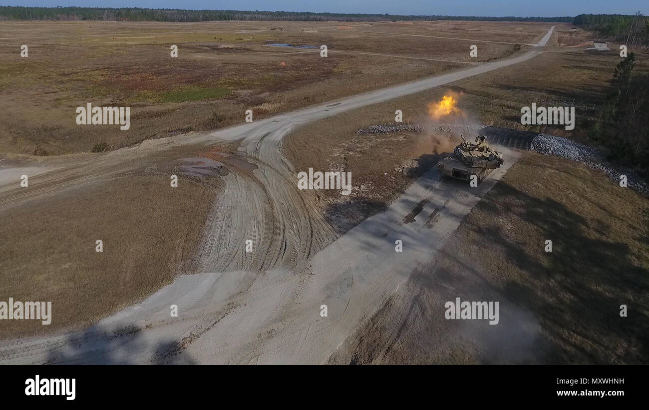 Aerial drone image of an M1A2 Abrams Main Battle Tank crew, from the ...