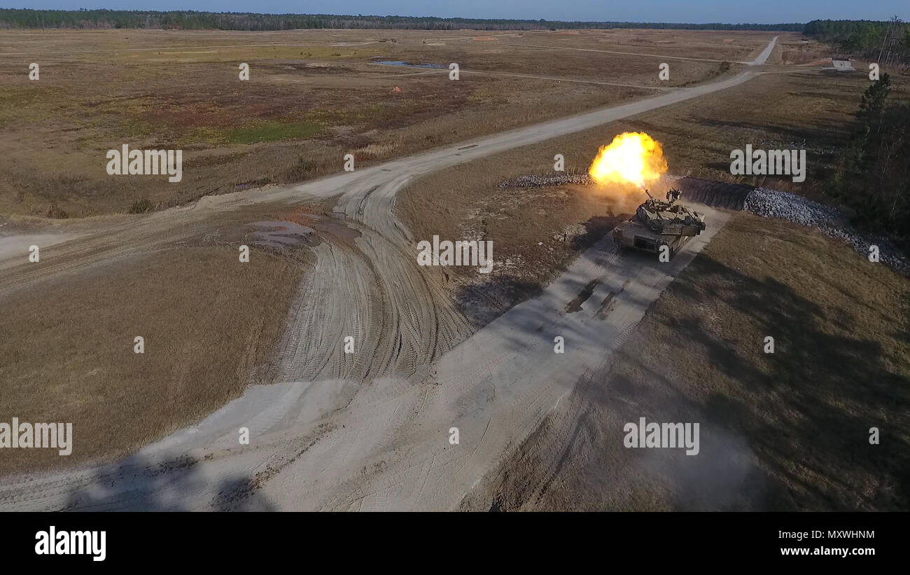 Aerial drone image of an M1A2 Abrams Main Battle Tank crew, from the ...