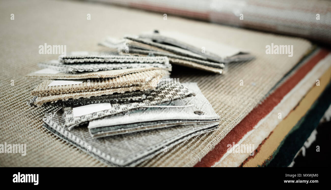 Image of variants of carpets home furnishing store Stock Photo - Alamy