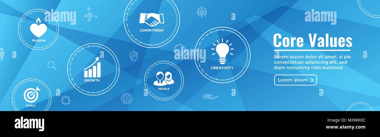 Core Values Outline Icon with person and collaborating / thinking ideas ...