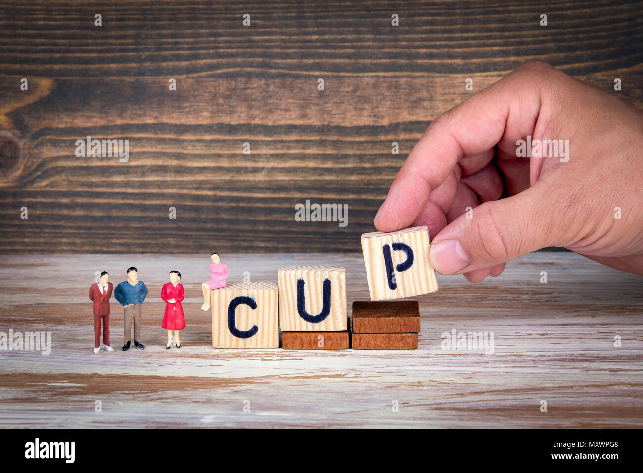 cup. Sports competitions, success at work or achievements in training ...