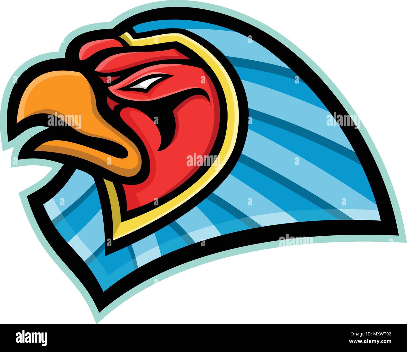 Mascot icon illustration of head of Ra, an ancient Egyptian sun god ...