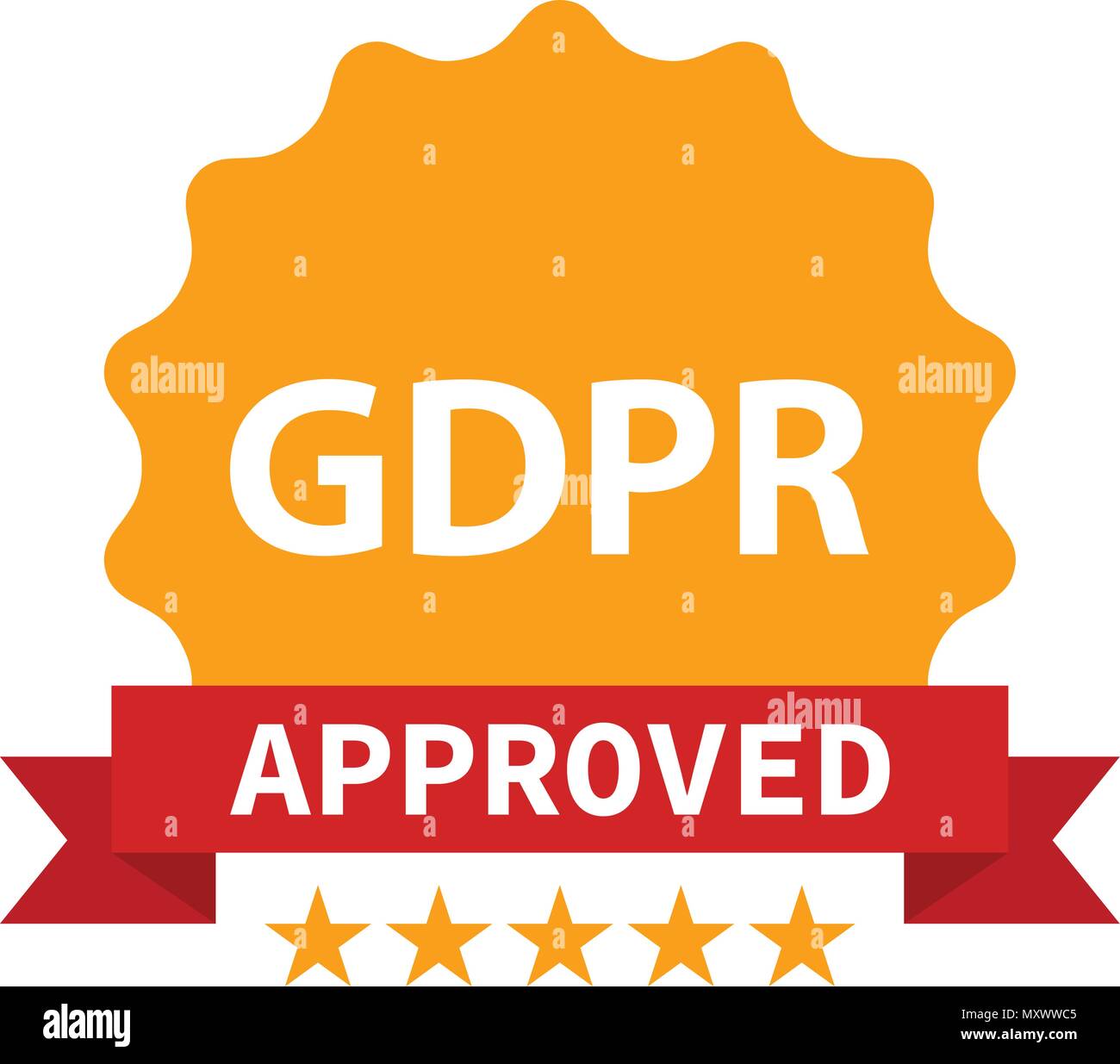 European GDPR Ready badge template Stock Vector Image & Art - Alamy