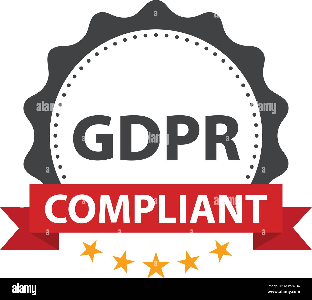 European GDPR Ready badge template Stock Vector Image & Art - Alamy
