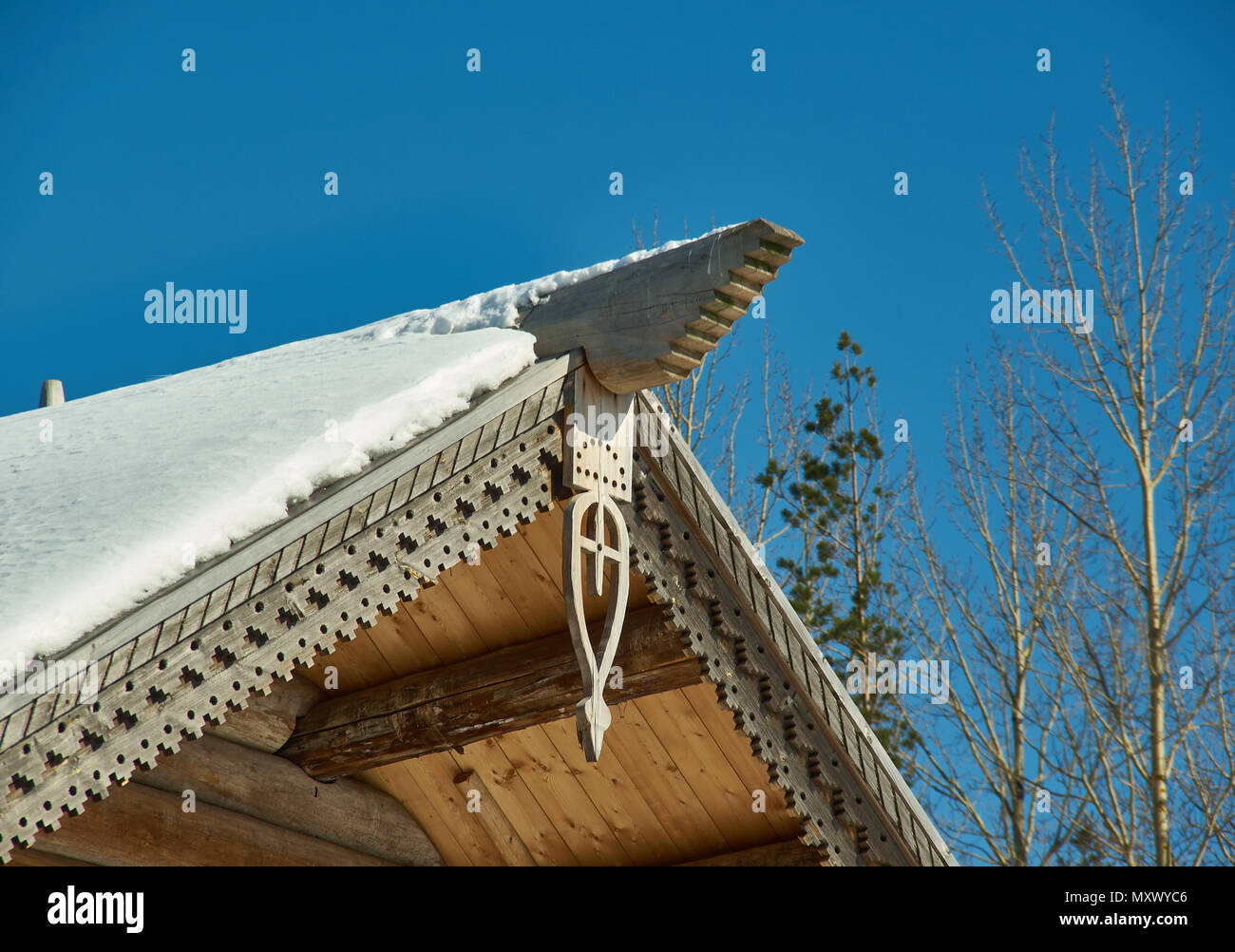 Russian Traditional wooden architecture - Chudsky konek , Top log on ...
