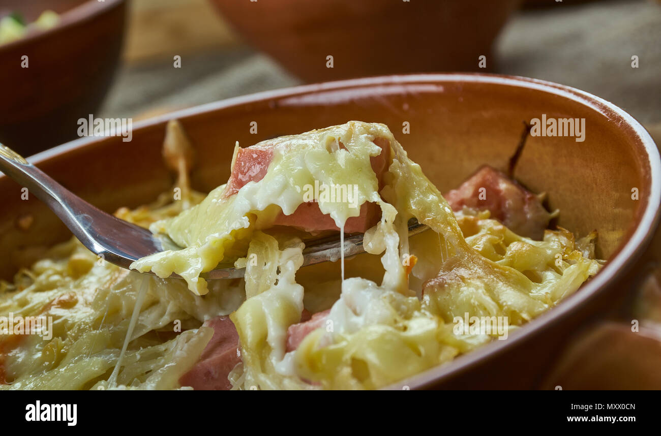 Bavarian cuisine , Traditional German Sauerkraut Casserole Stock Photo ...