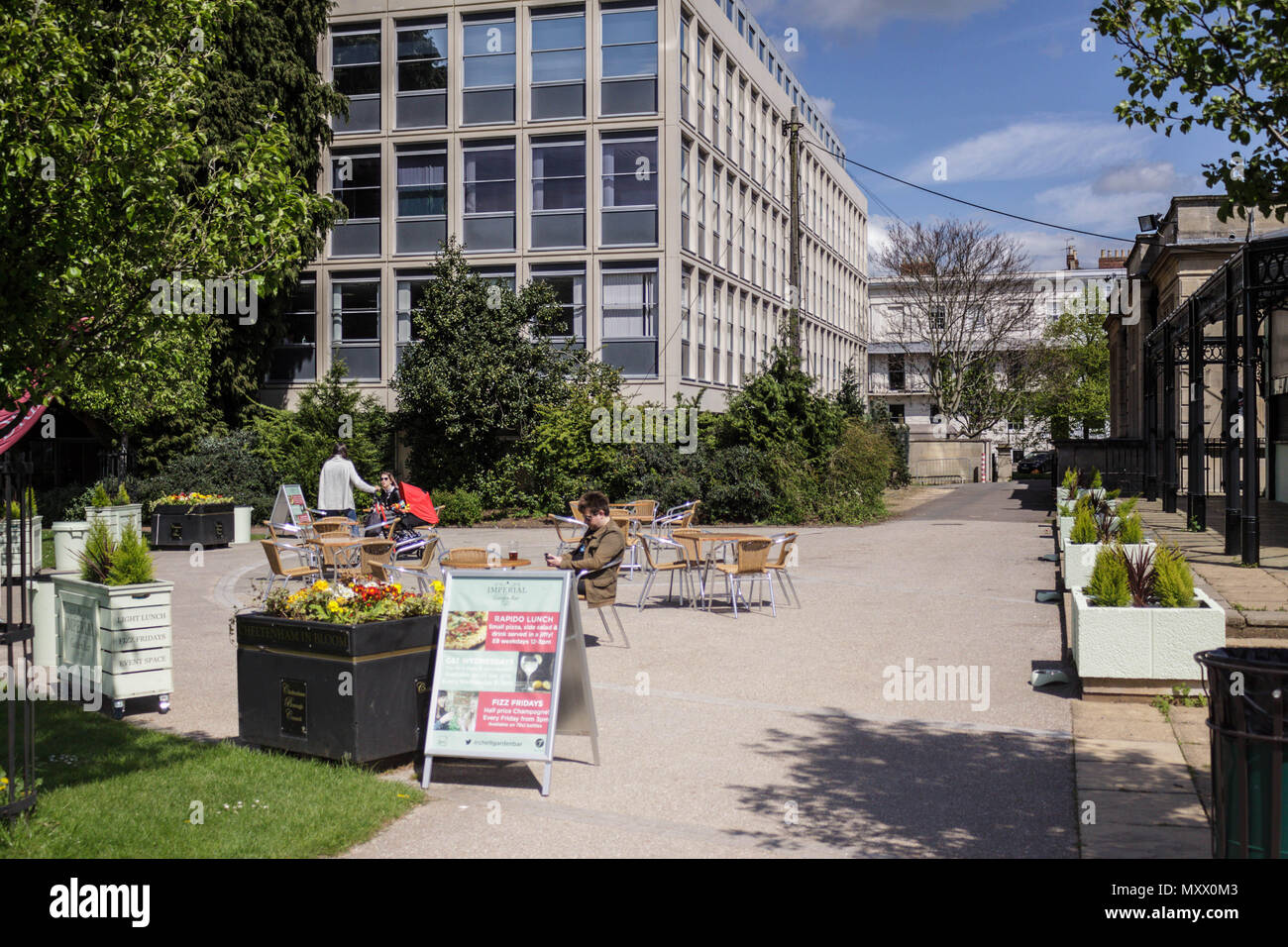 Street scene in a regency town in the UK. Image showing buildings ...