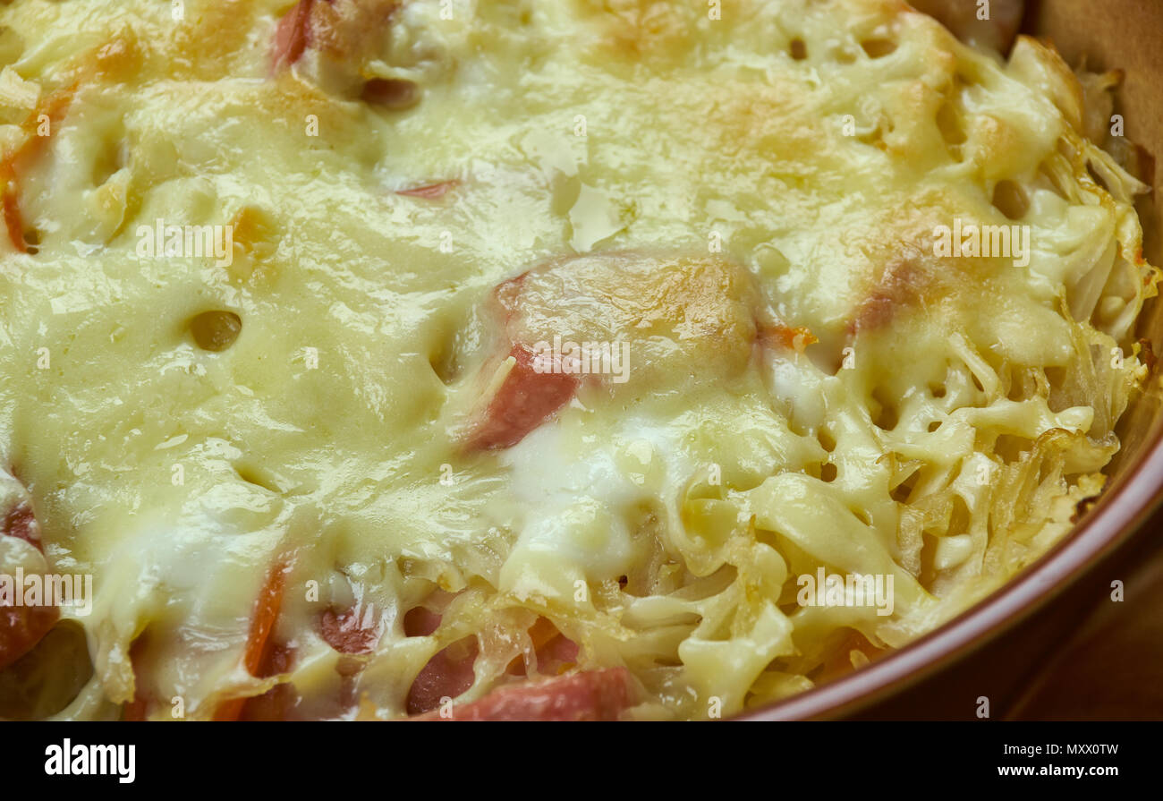 Bavarian cuisine , Traditional German Sauerkraut Casserole Stock Photo ...