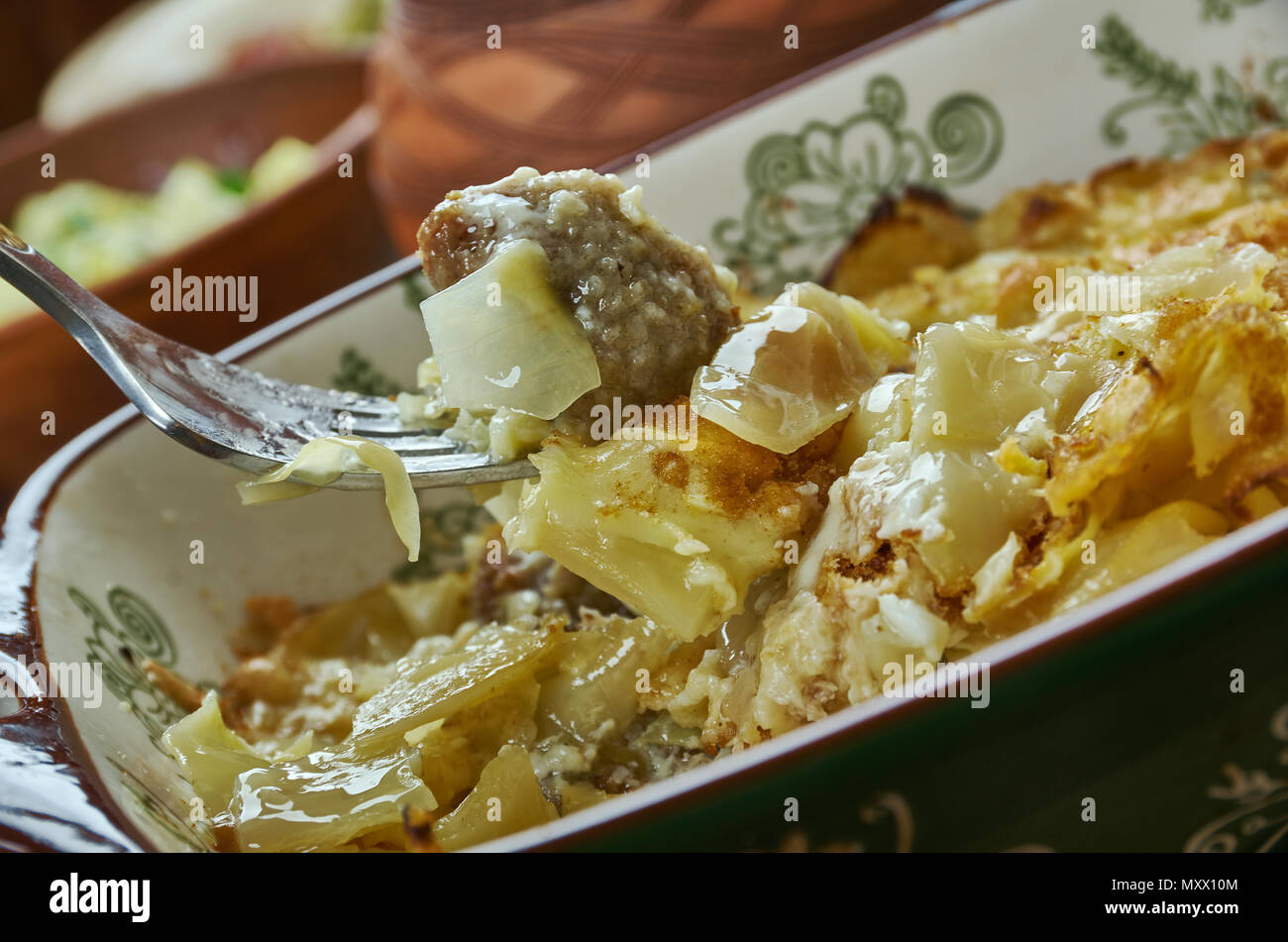 Bavarian cuisine , Traditional German Cabbage Casserole Stock Photo - Alamy