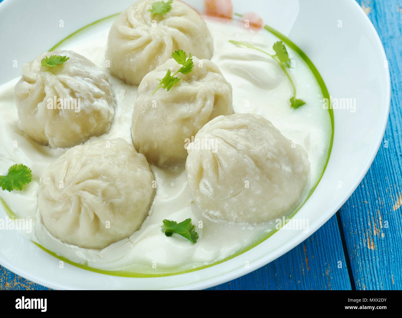 Mamtu - dumplings , fast food dish in Gilgit Baltistan Stock Photo - Alamy