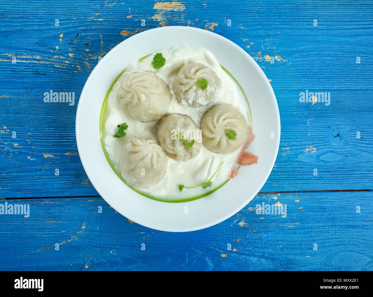 Mamtu - dumplings , fast food dish in Gilgit Baltistan Stock Photo - Alamy