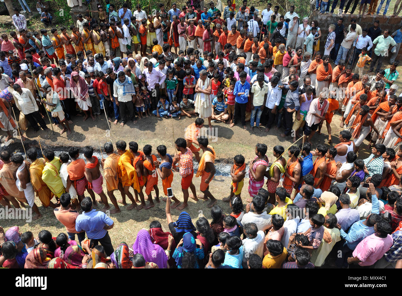 India, Orissa, Rananpur, traditional festival, fire rite Stock Photo ...