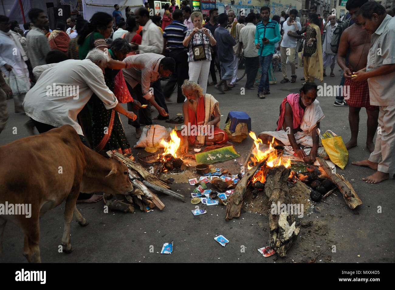 India, Orissa, Rananpur, traditional festival, fire rite Stock Photo ...