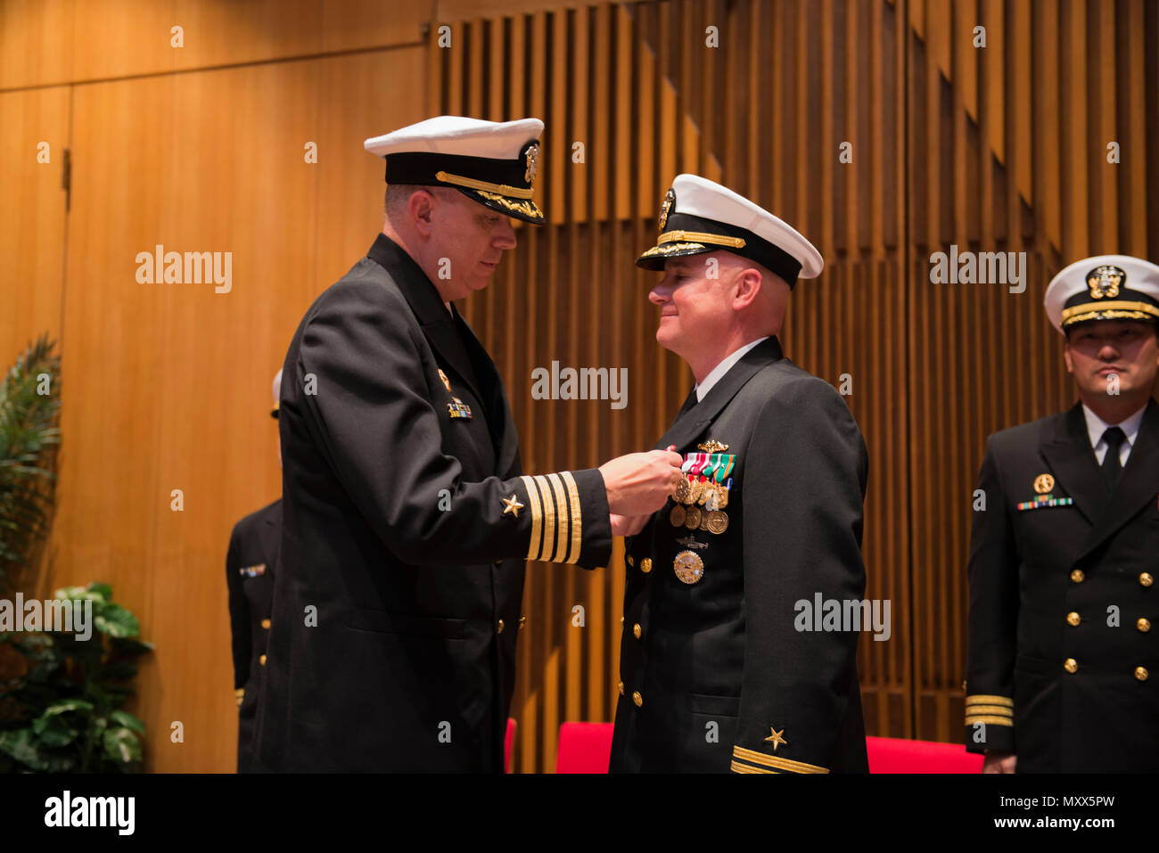 BANGOR, Wash. (Dec. 9, 2016) Capt. Mark Schmall, left, Commander ...
