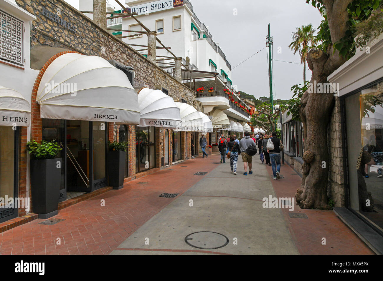 Via Camerelle, the expensive, up-market shopping street where they sell ...