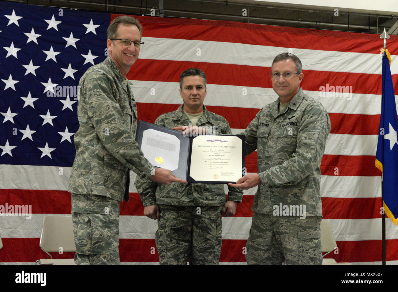 From left to right U.S. Air Force Col. Kent Olson, the 119th Wing ...