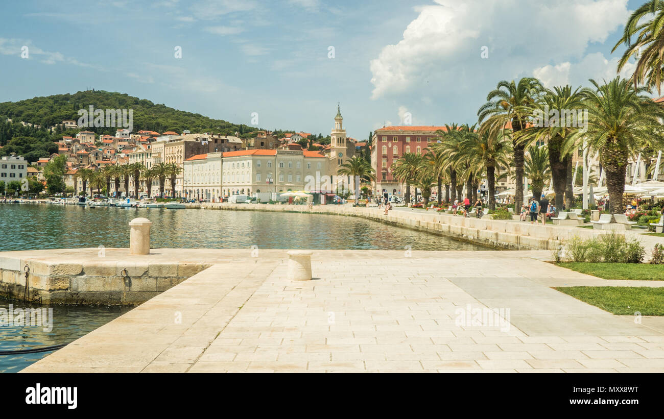 Split and its harbour, Croatia Stock Photo - Alamy