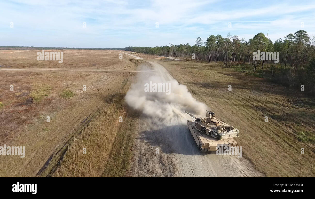 Aerial drone image of an M1A2 Abrams Main Battle Tank crew, from the ...