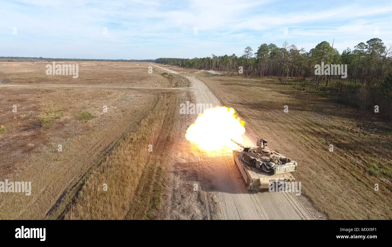 Aerial drone image of an M1A2 Abrams Main Battle Tank crew, from the ...