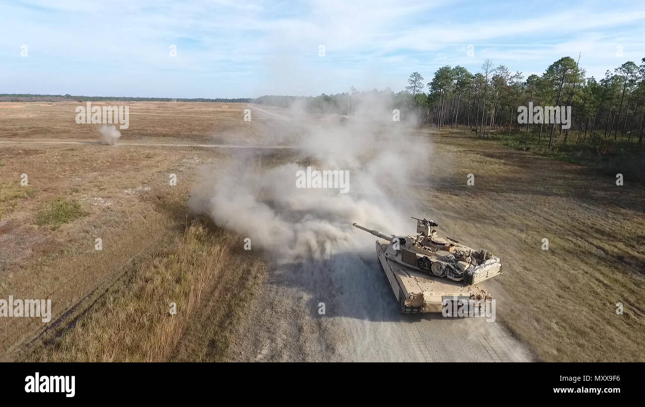 Aerial drone image of an M1A2 Abrams Main Battle Tank crew, from the ...