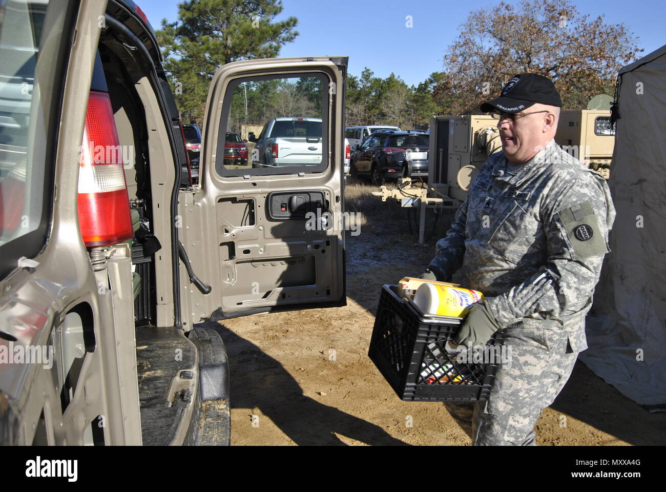 Staff Ssg. Ralph Cordell 1018th Quartermaster Company load supplies ...