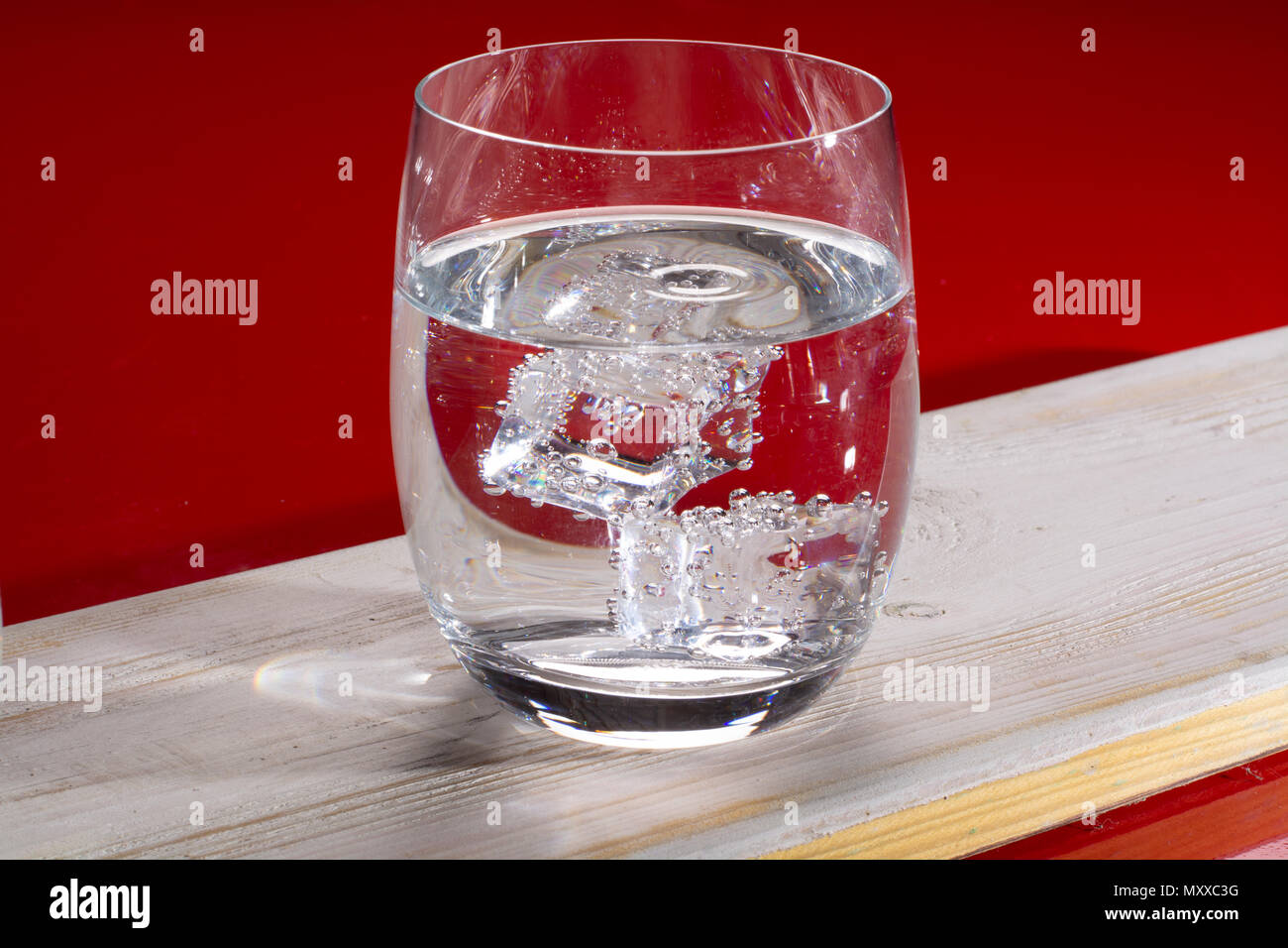 Sparkling mineral drink water in glasses served on table with lemon copy space Stock Photo - Alamy