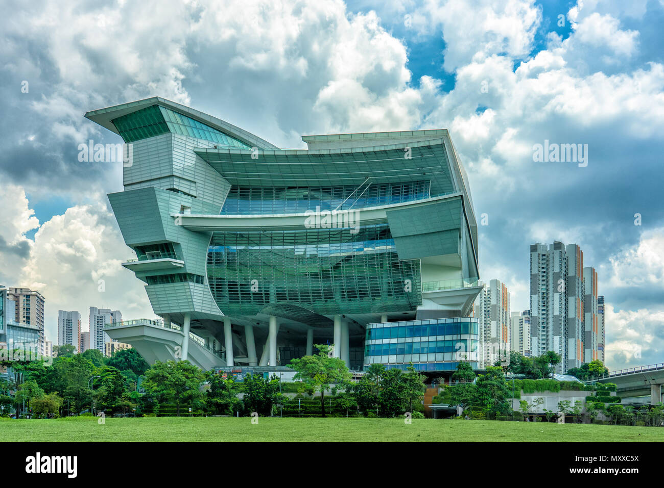The Star Vista in Buona Vista. Amazing Architecture Stock Photo - Alamy