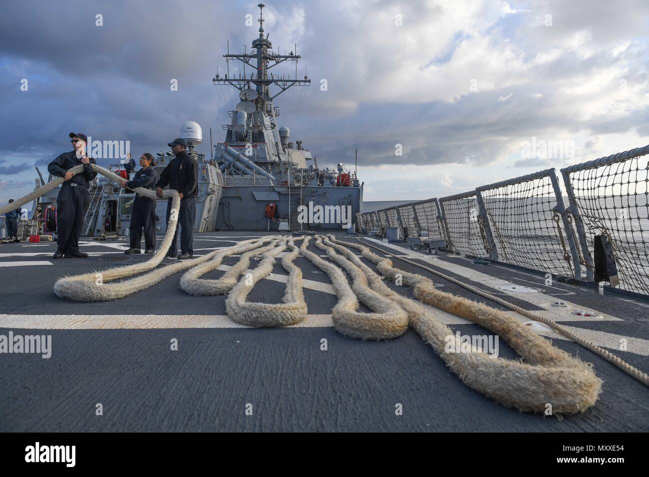 161214-N-JI086-025 MEDITERRANEAN SEA (Dec. 14, 2016) Sailors aboard the ...