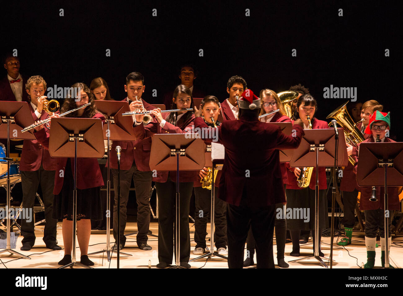 The Matthew C. Perry symphonic band plays “The Night Before Christmas ...