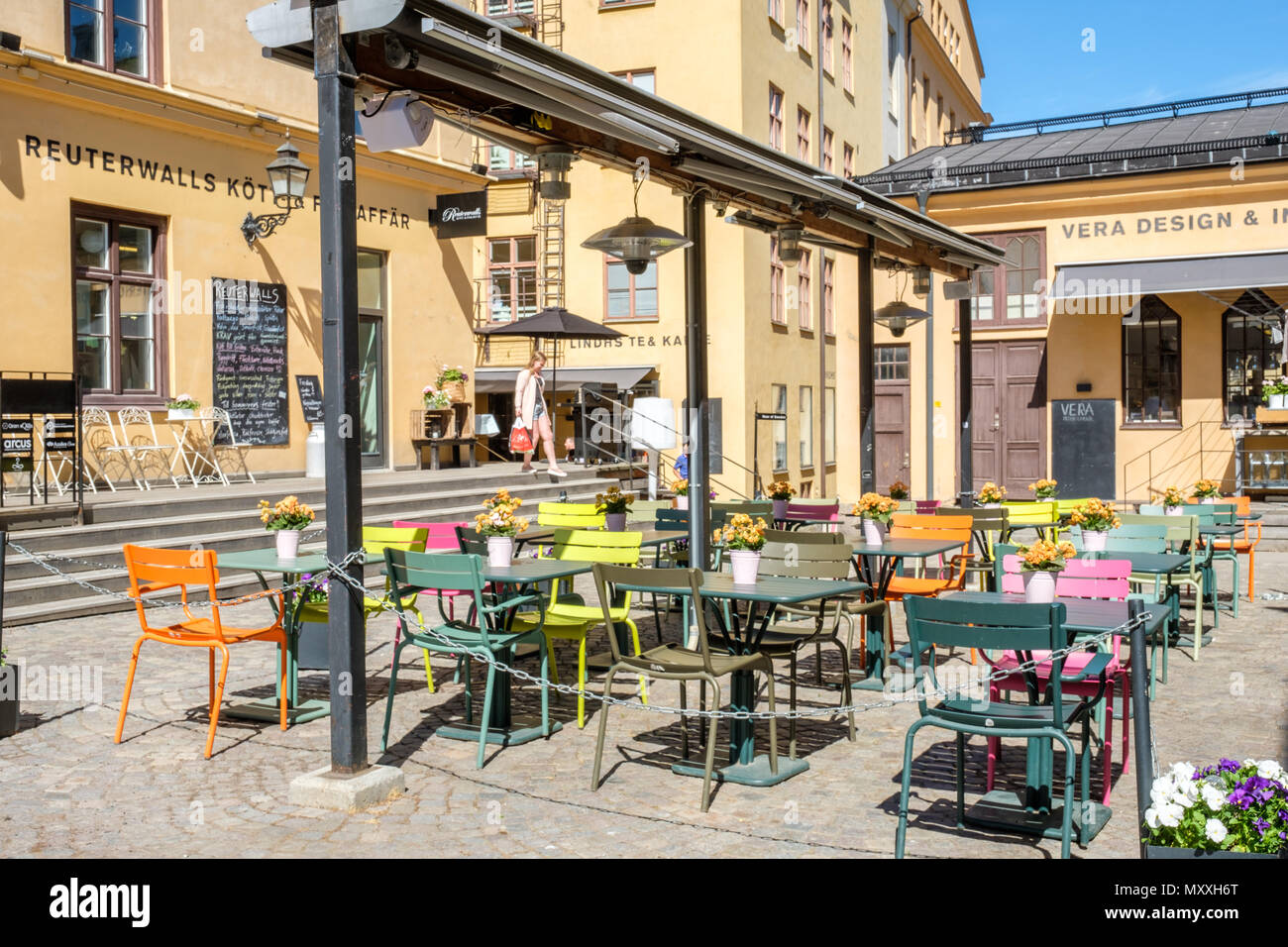 Knappingsborg city block in Norrkoping. Norrkoping is an old industrial ...
