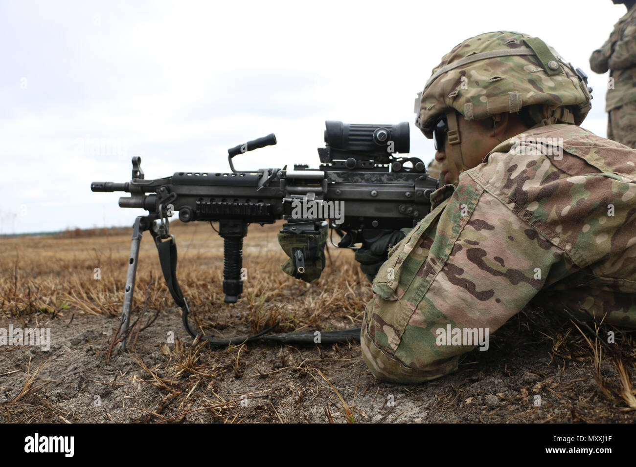 A soldier with Bravo Company, 3-15 Infantry Regiment, 2nd Infantry ...