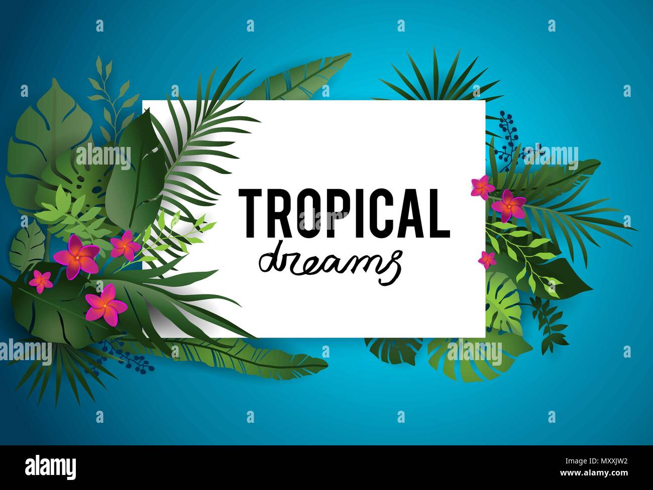 Tropical dream poster Stock Vector Image & Art - Alamy