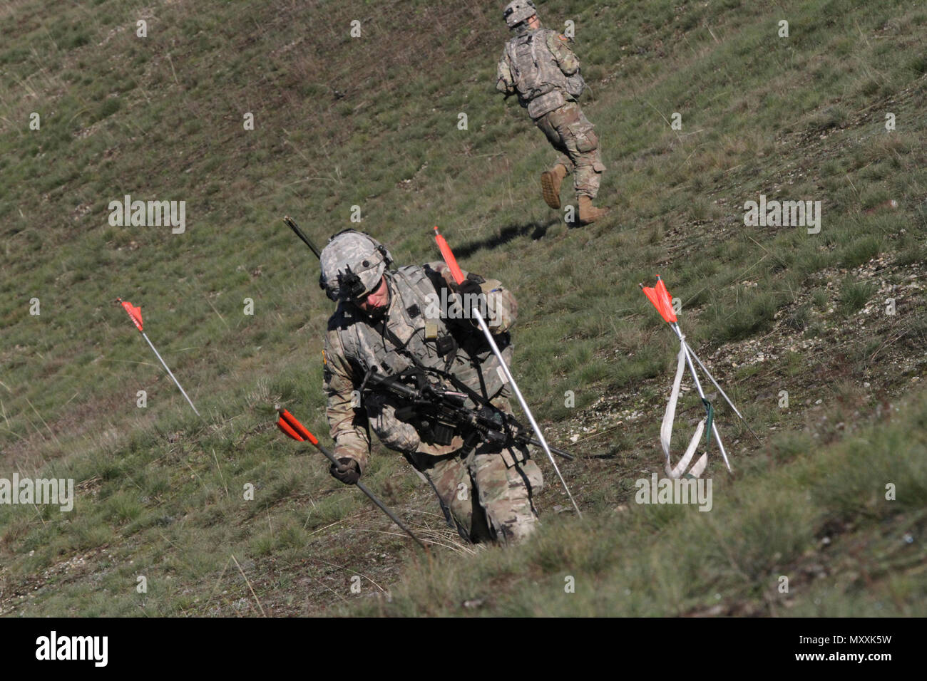 Combat engineers with 571st Sapper Company, 555th Engineer Brigade ...