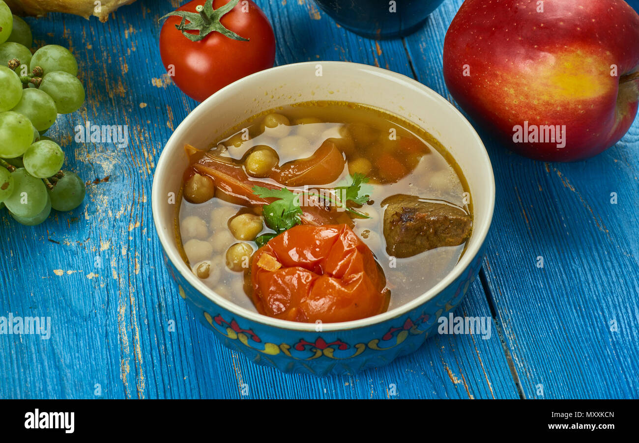 Uzbek Kyurdik shorva , soup is mostly prepared in Khorezm region, Top ...