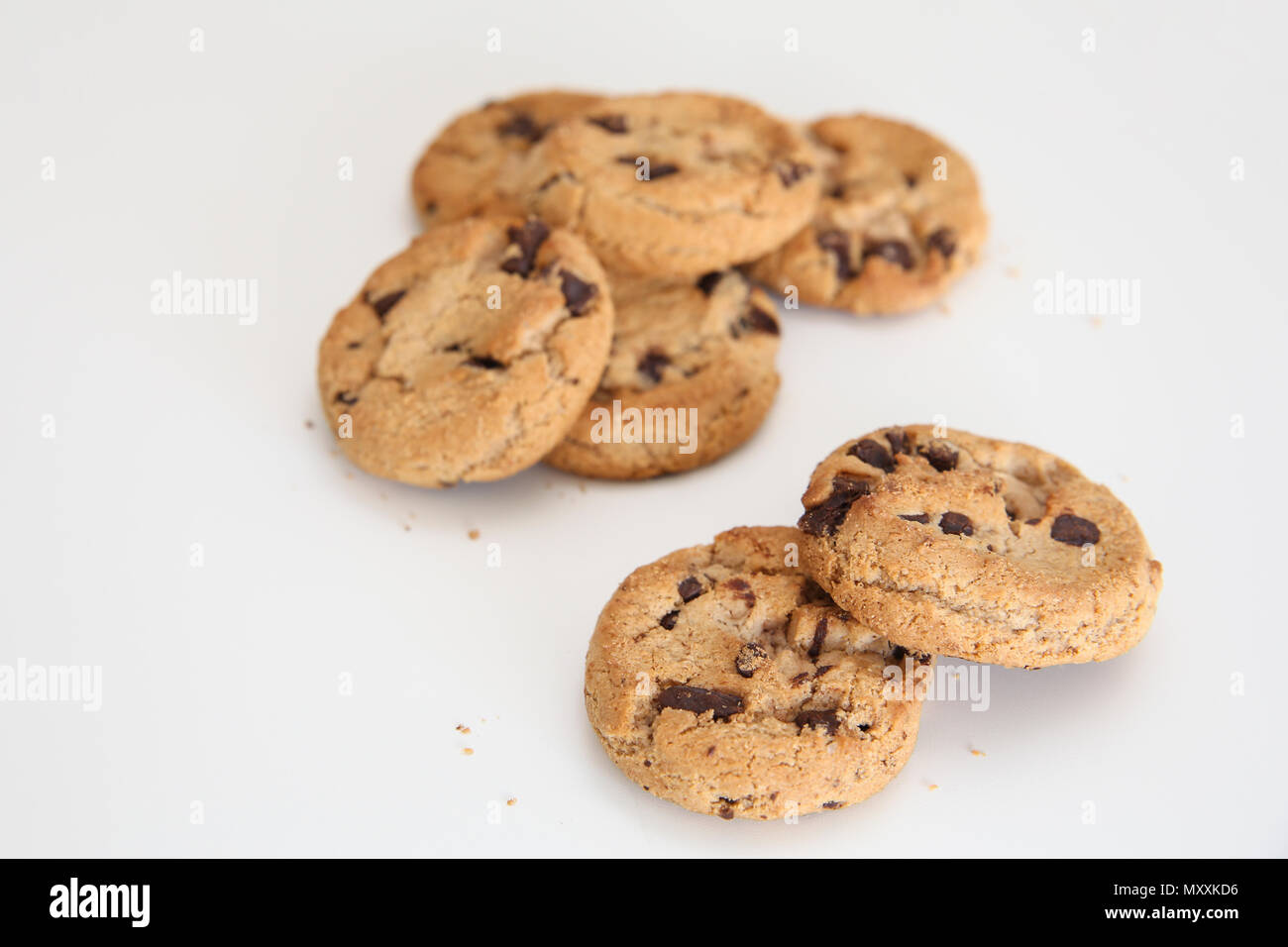 Delicious cookies in a white background Stock Photo - Alamy