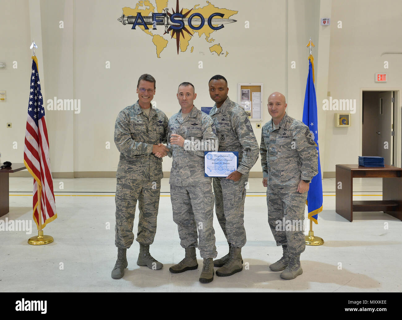 Senior Master Sgt. Steven Dowdy, the superintendent of the Air Force ...