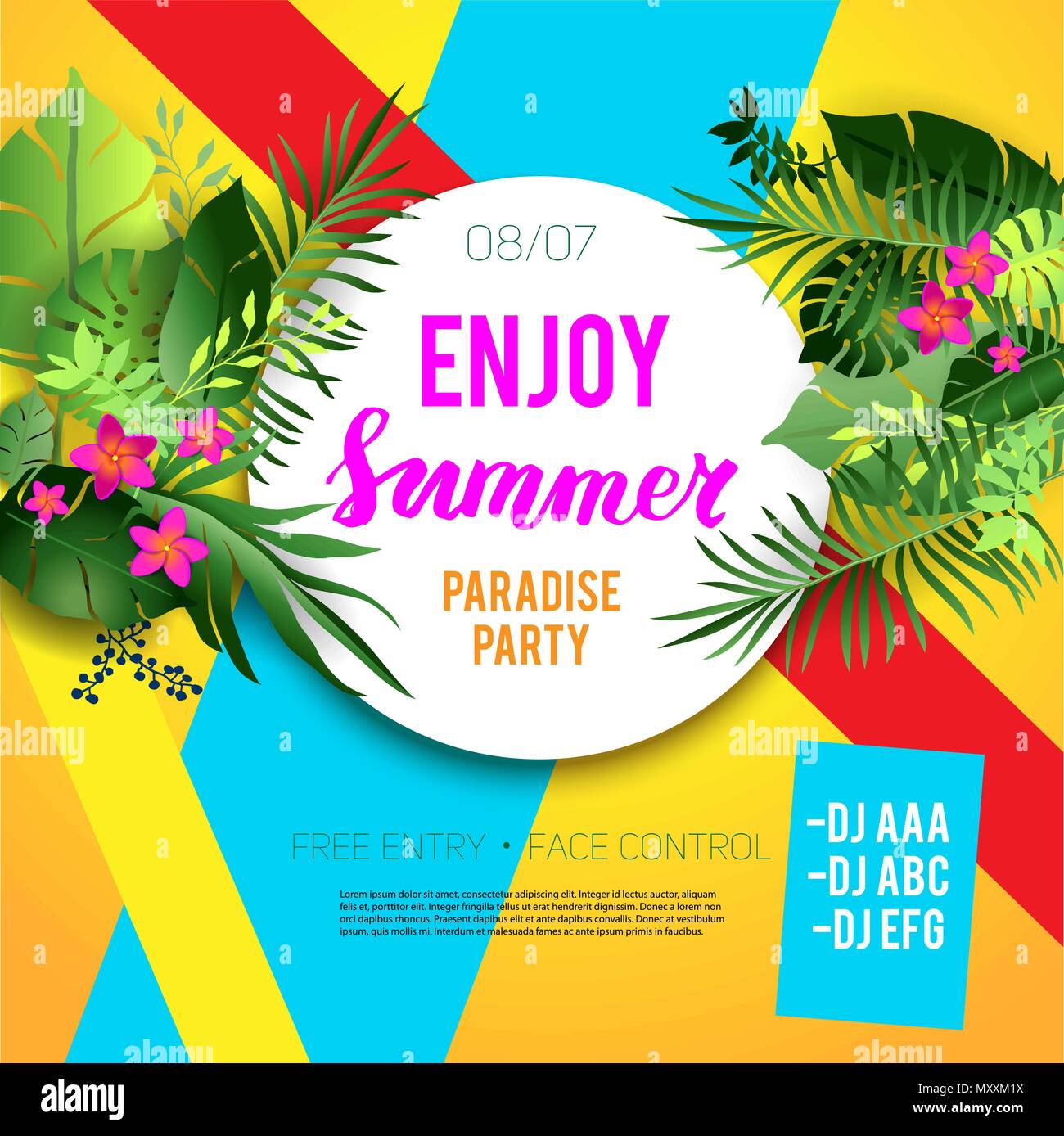 Summer party frame Stock Vector Images - Alamy
