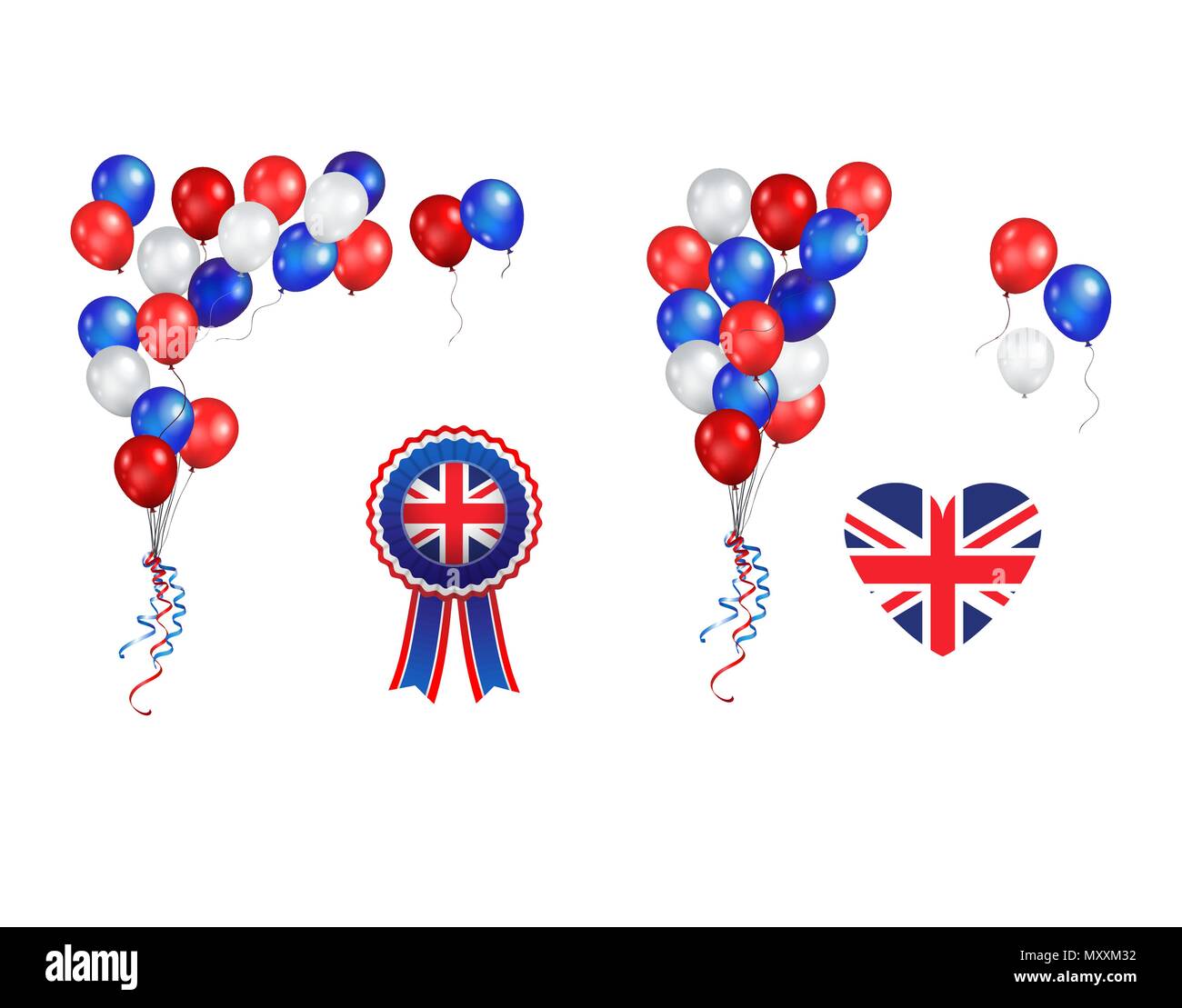 Set flag and objects for design Stock Vector Image & Art - Alamy