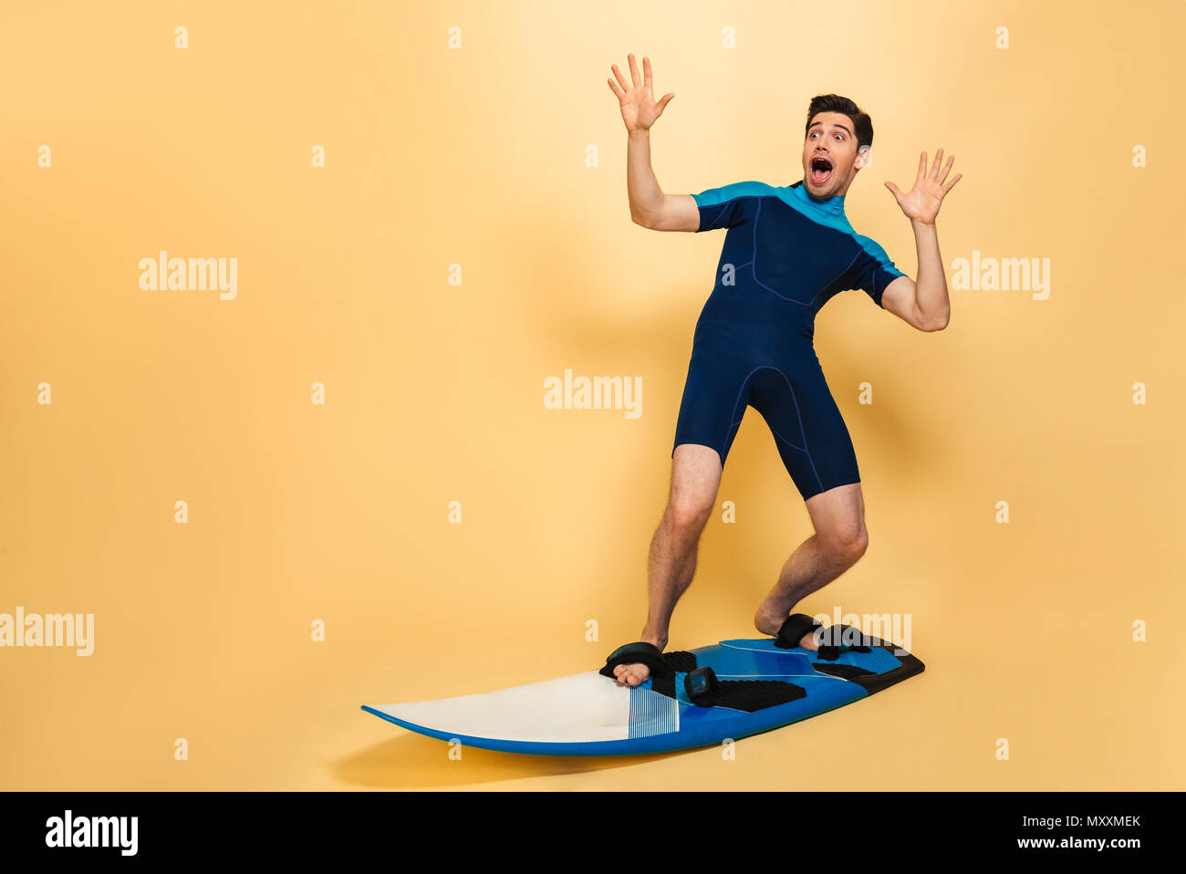 Boy scared water hi-res stock photography and images - Alamy