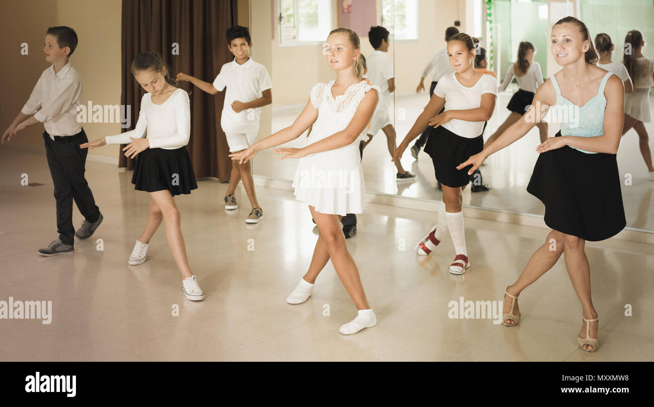 Active young happy children posing at dance class Stock Photo - Alamy