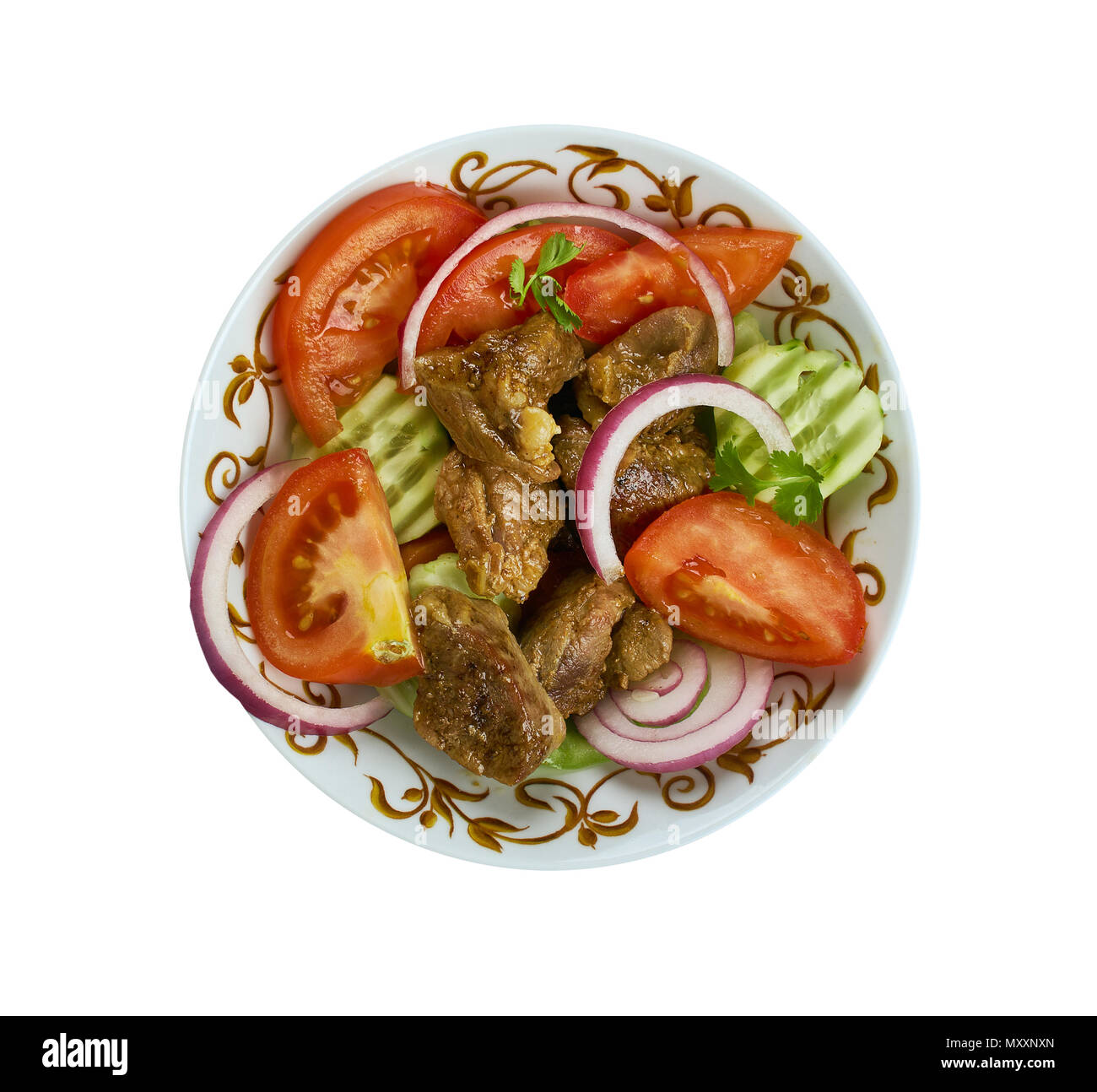 Choban qovurma - roast lamb with vegetables. Turkish cuisine Stock ...