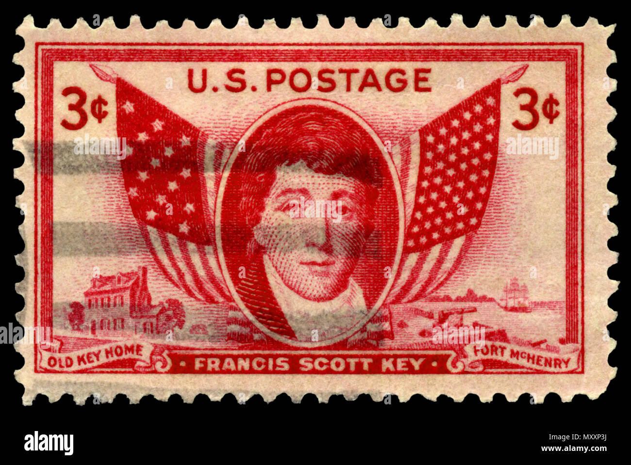 Francis Scott Key Fort McHenry Stamp Stock Photo - Alamy