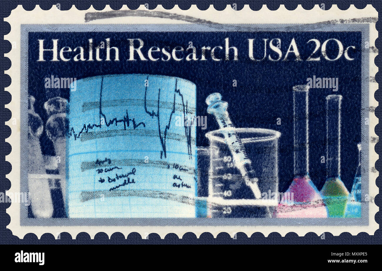Health Research Stamp Stock Photo - Alamy