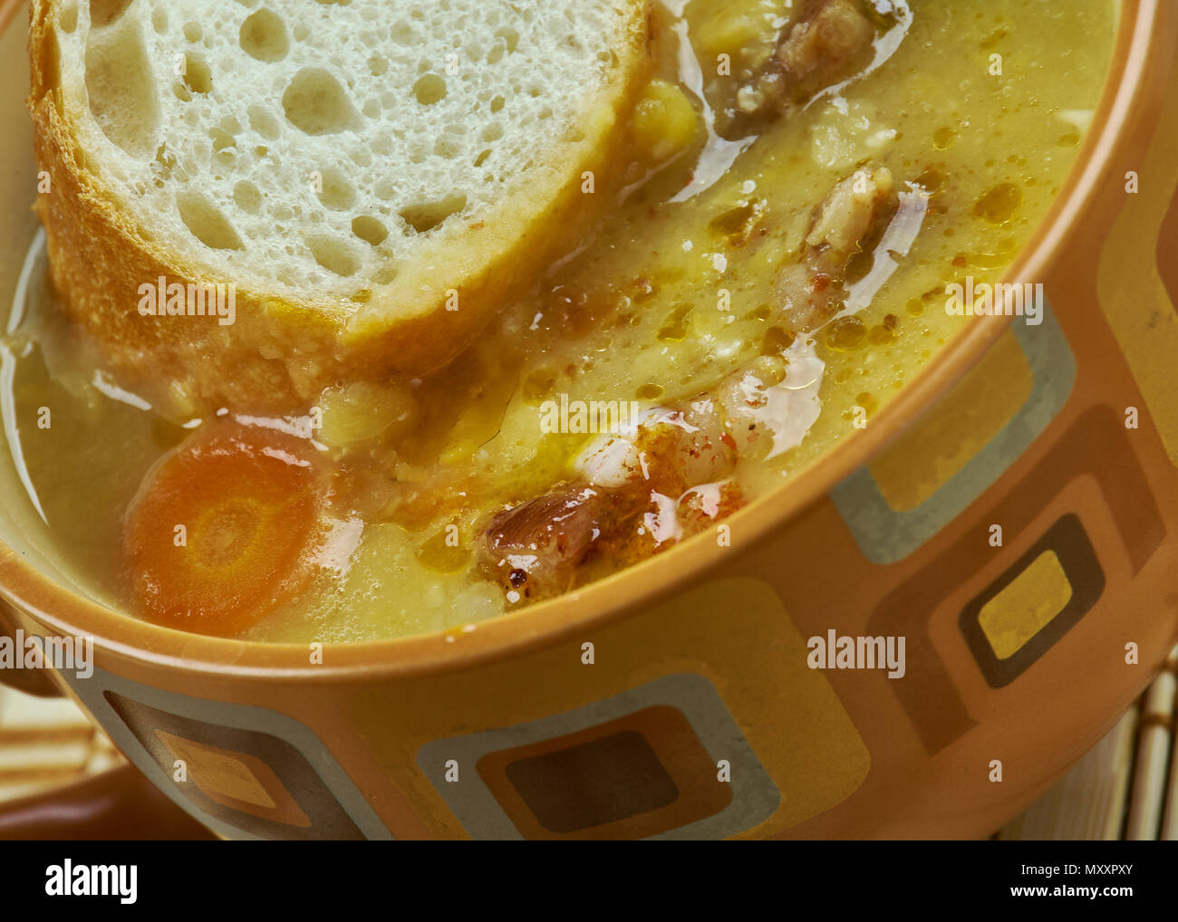 Quebecois-Style Pea Soup , Canadian traditional dish Stock Photo - Alamy
