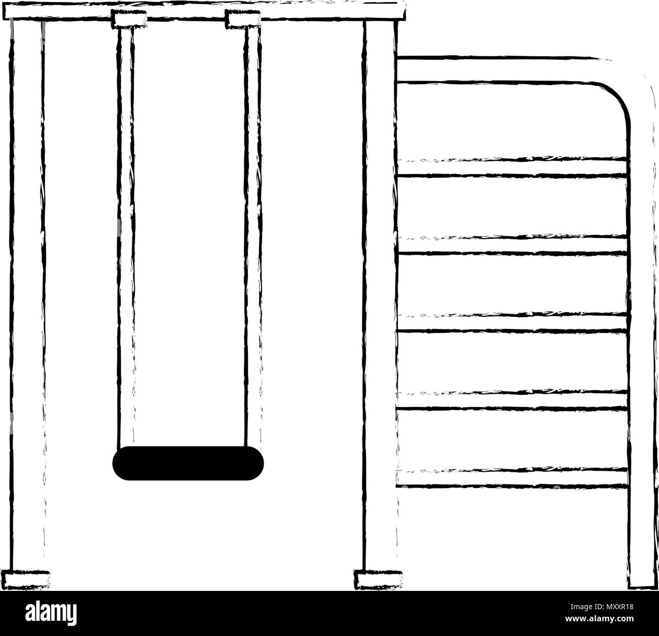 swing park playground hanging vector illustration design Stock Vector ...
