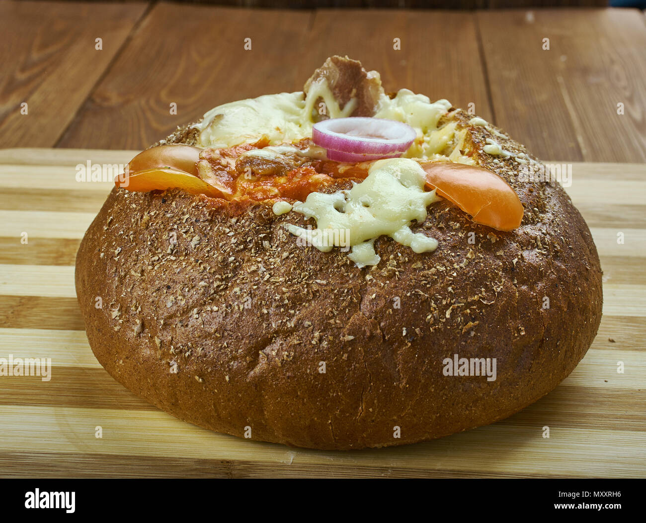 Chili Cheese Bacon Dip , Creole Contessa close up Stock Photo - Alamy