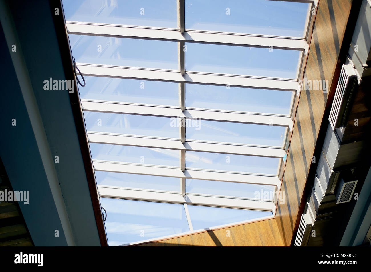 Ceiling. Glazed frames, bottom view Interior design Stock Photo - Alamy